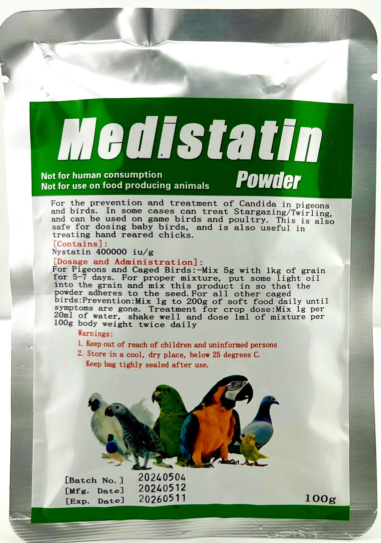 Medistatin for Birds | Nystatin-Based Candida & Twirling Treatment ...