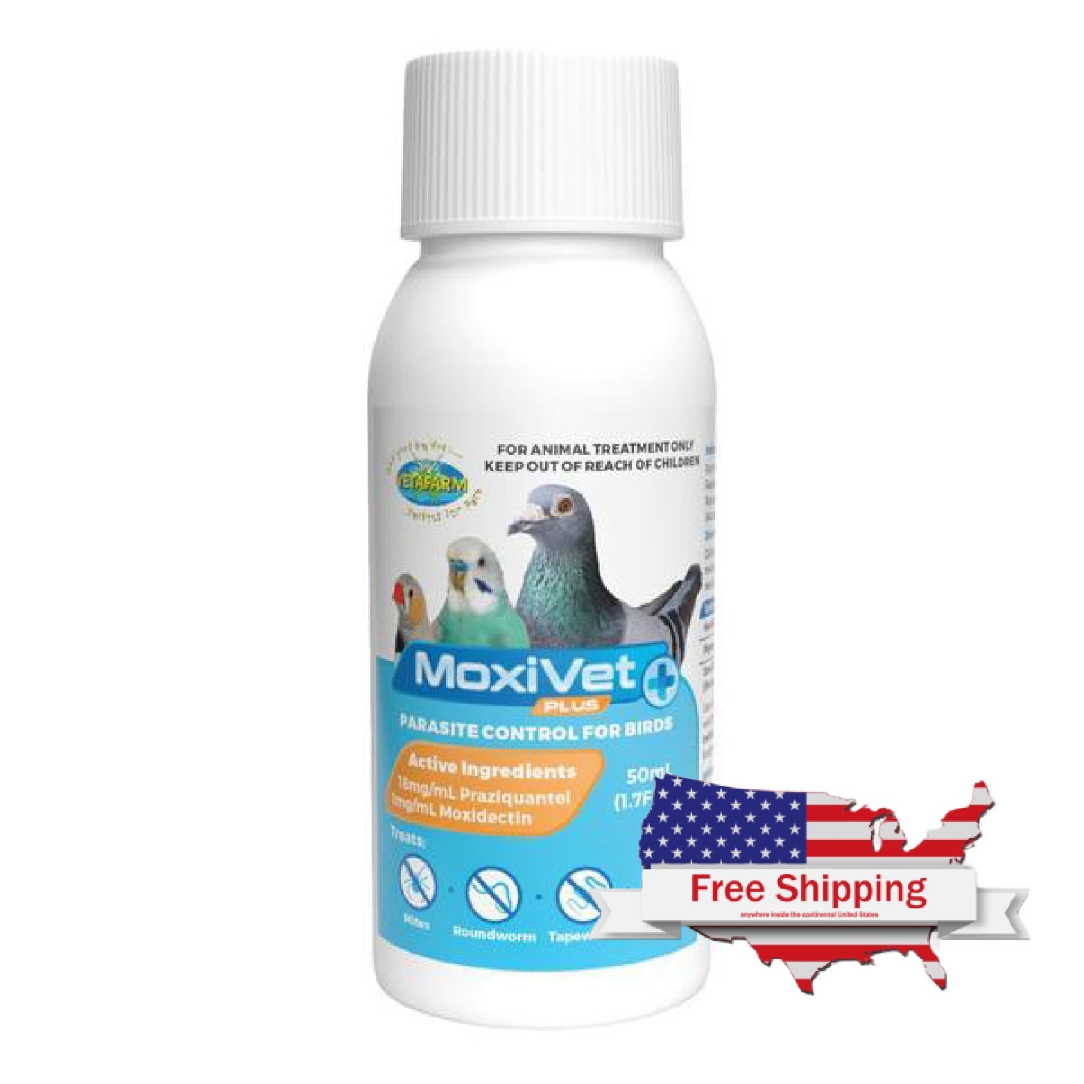 MoxiVet Plus Effective Bird Parasite Control with Moxidectin & Praziqu ...