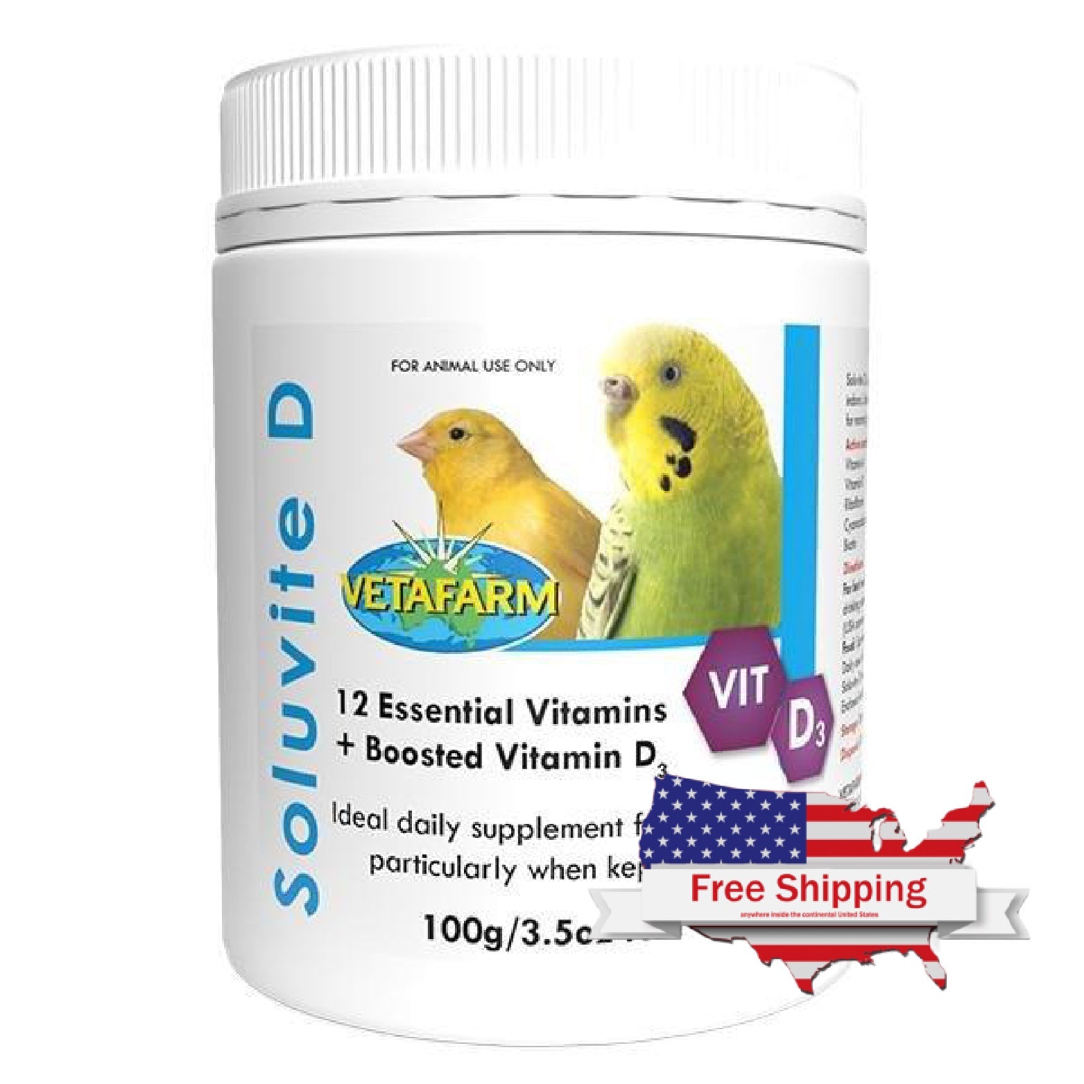 Soluvite D (Vetafarm) Essential Bird Vitamin Supplement ...